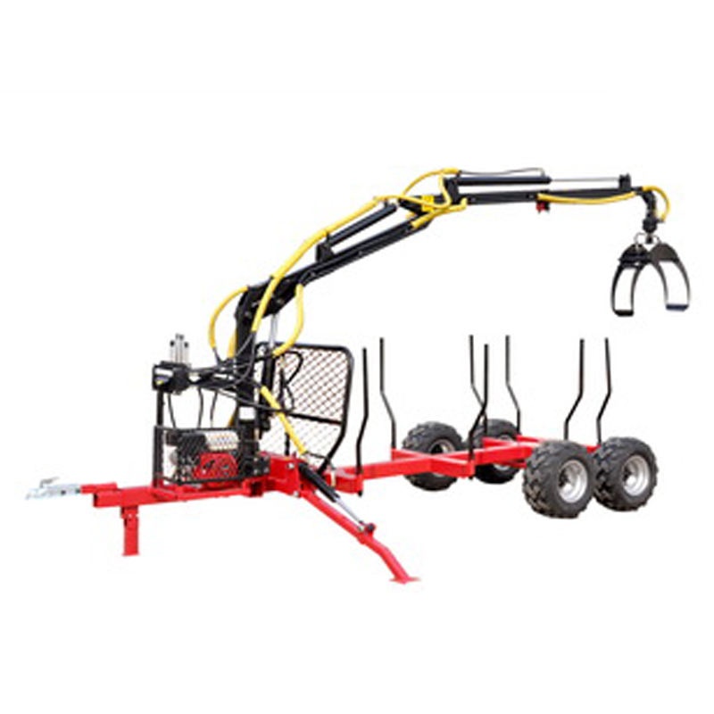 Log trailer with grapple, forestry machinery timber trailer with CE