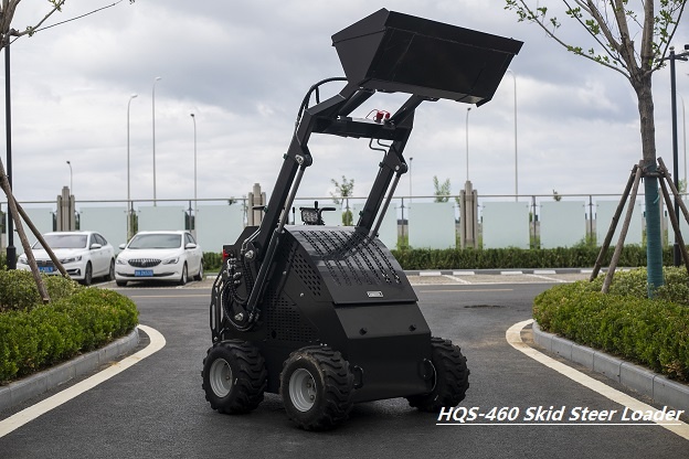 Mini wheel skid loader HQS-460 with CE, mini skid loader with Euro 5 or ...
